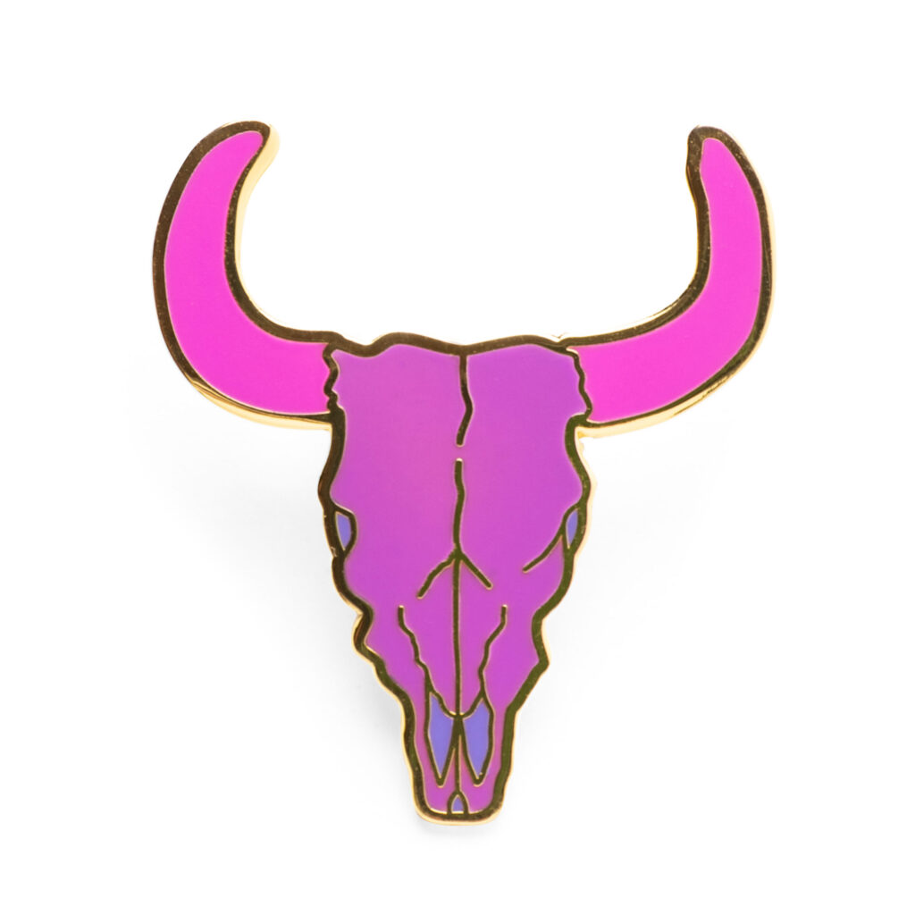 Purple Bison Skull - Enamel Pin - The Georgia O'Keeffe Museum