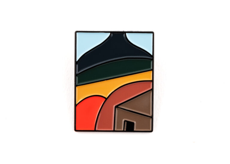 Pedernal/Adobe Enamel Pin - The Georgia O'Keeffe Museum